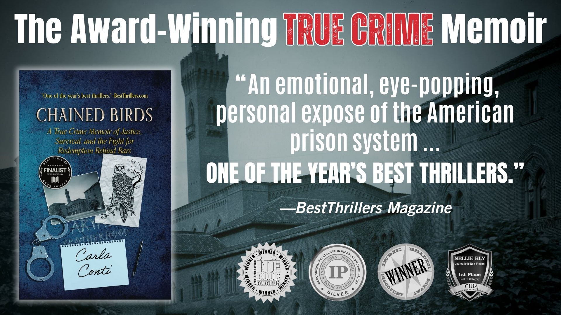 Sneak Peek of Chained Birds book trailer for Philadelphia awards gala